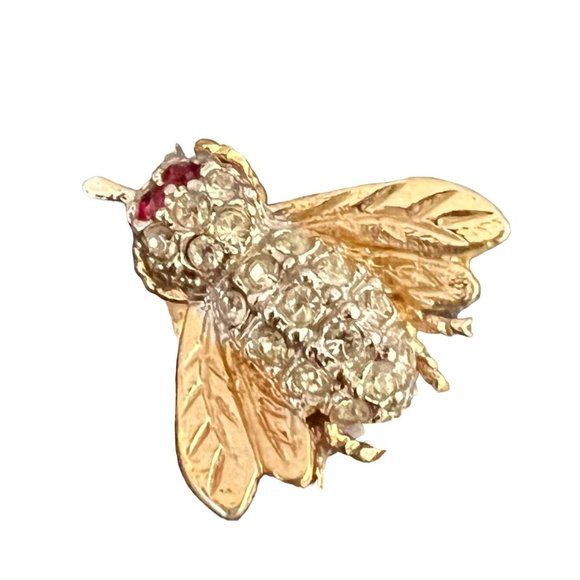 H.G.E.F. | Jewelry | Cubic Zirconia 8kt Gold Filled Bee Ring With Red ...